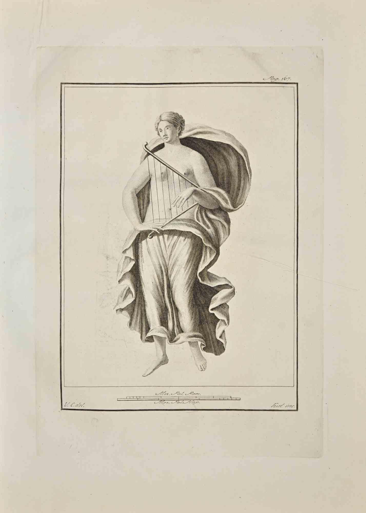 Vincenzo Campana - Ancient Roman Statue - Original Etching by Vincenzo ...