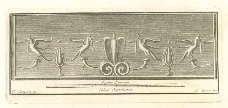 Vincenzo Campana - Birds Pompeian Fresco - Etching by Vincenzo Campana ...