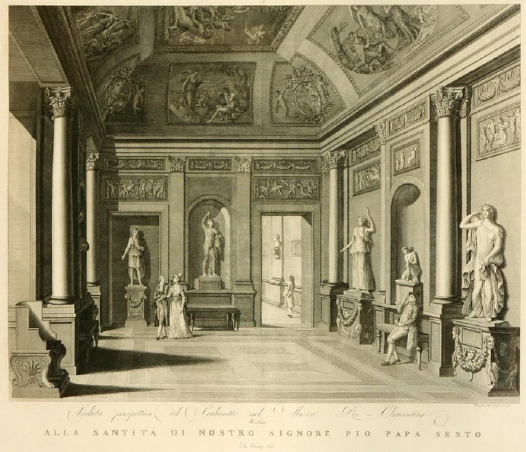 Vincenzo Feoli - FEOLI. Vedute del Museo Pio-Clementino For Sale at 1stDibs