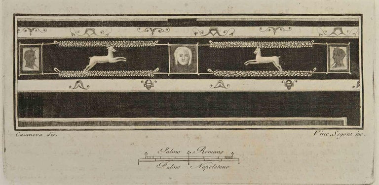 Vincenzo Segoni - Ornamental Pompeian Style - Etching by Vincenzo ...