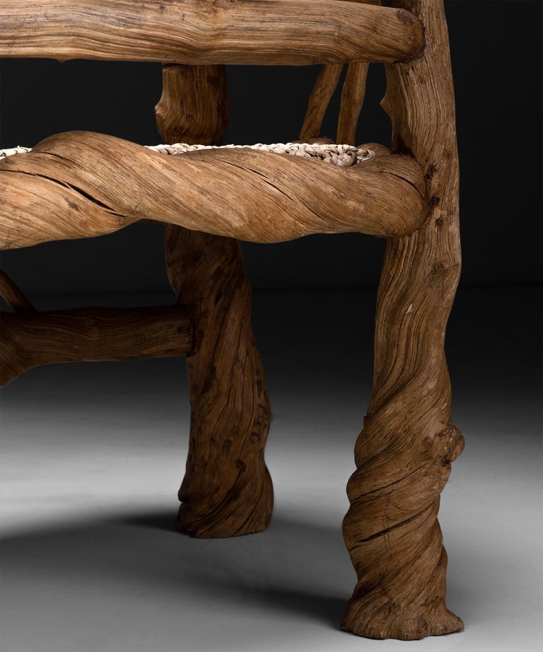 Vine Wood Armchairs, China, circa 1980 For Sale at 1stDibs