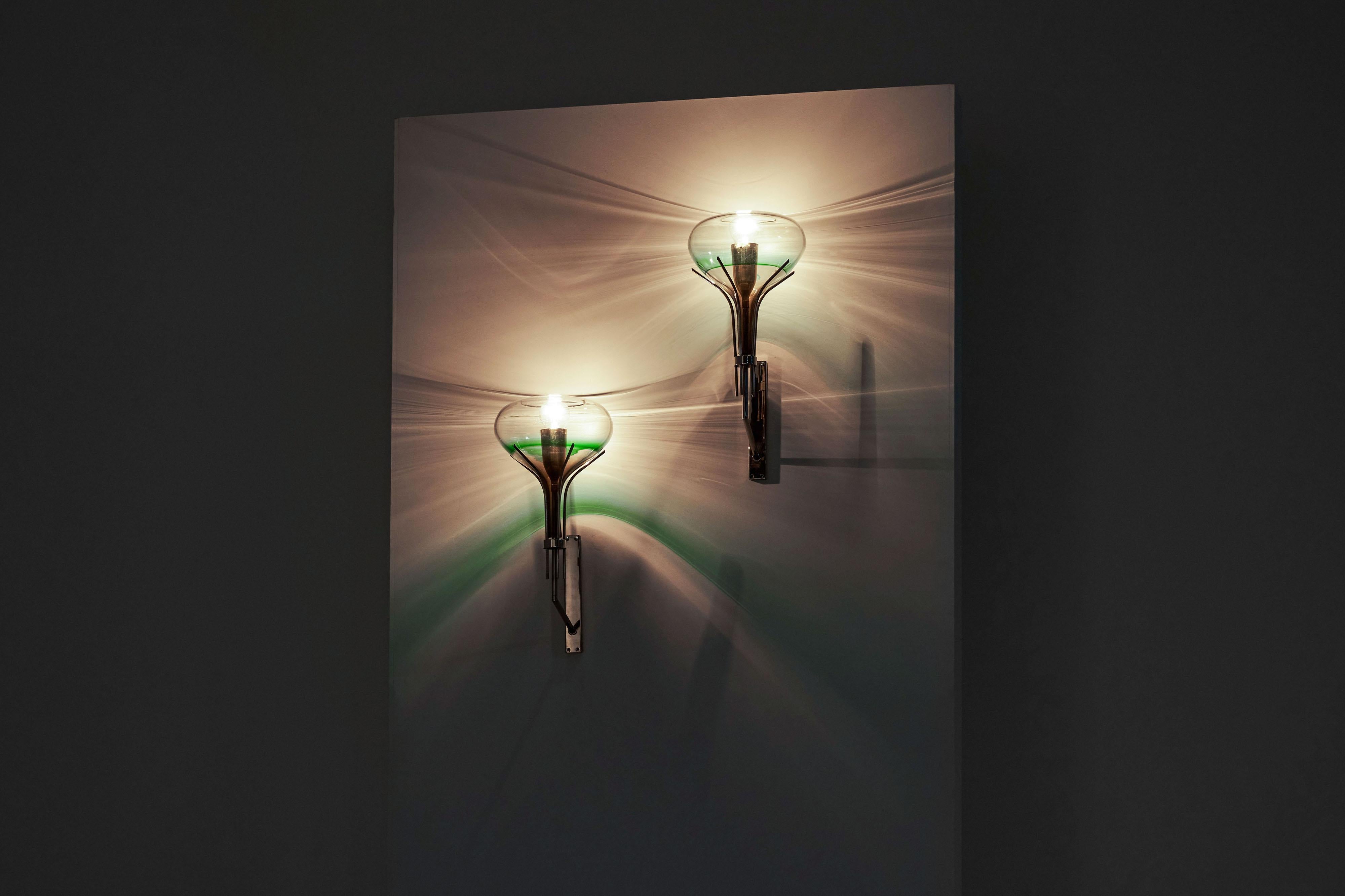 Vinicio Vianello wall lamps Vistosi Italy 1960 For Sale at 1stDibs