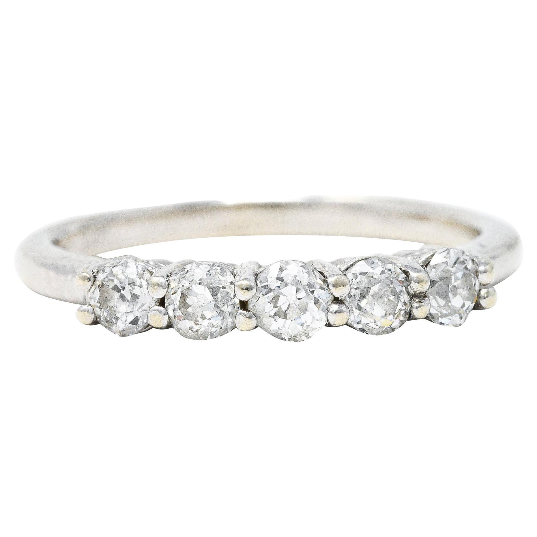 Vintage 1.25 Carats Diamond 14 Karat Gold Men's Wedding Band Ring at ...