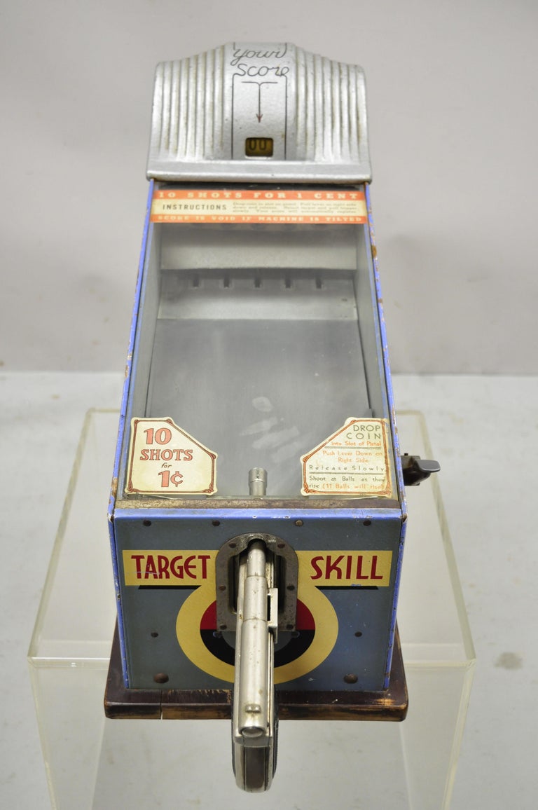 Vintage 1¢ ABT Mfg Corp Countertop Coin-Op Target Skill Arcade Game ...