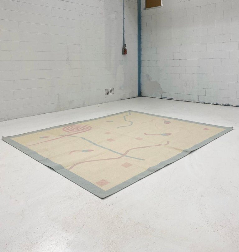 Vintage 100% Wool Rug, 1990s For Sale at 1stDibs