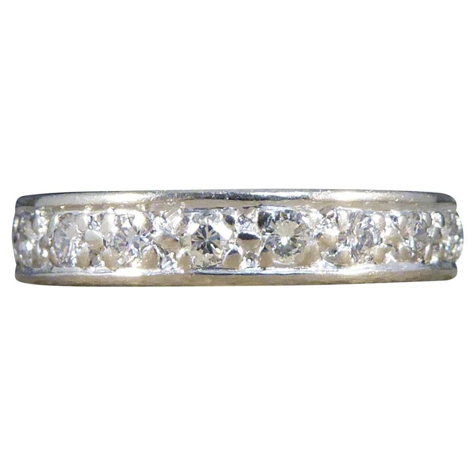 2.11 Carat Brilliant Cut Diamond Full Eternity Ring in Platinum For ...