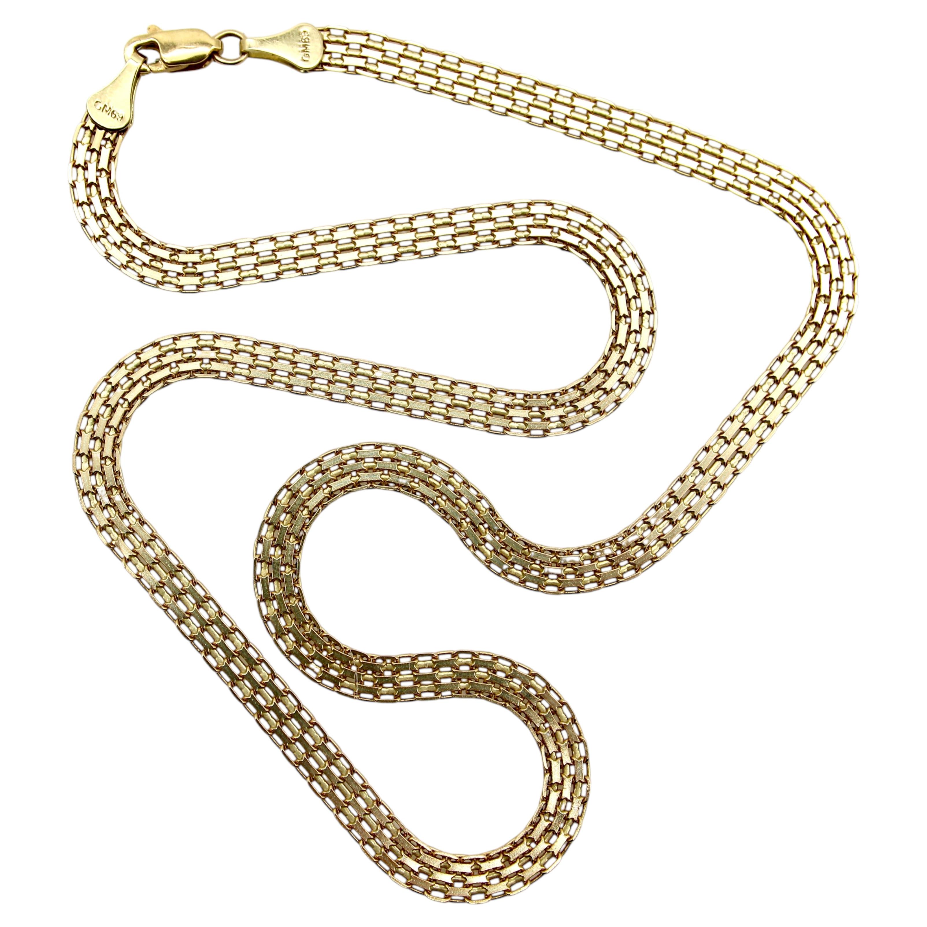 Vintage Gold Tone Long Link Chain with Dangling Opening Fob Circa 1980 ...