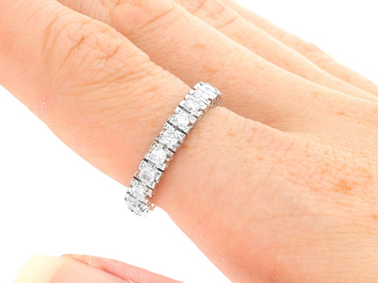 Vintage 1.20Ct Diamond, Platinum and Palladium Full Eternity Ring Circa ...