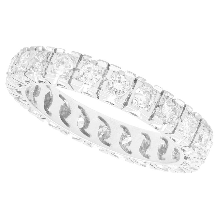 Vintage 1.20Ct Diamond, Platinum and Palladium Full Eternity Ring Circa ...