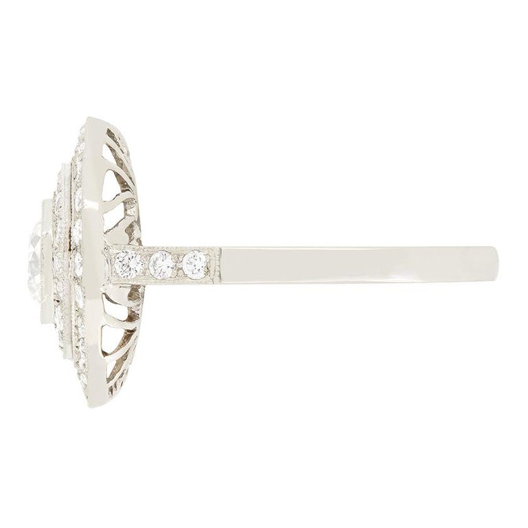 Vintage 1.29 Carat Diamond Double Halo Ring, circa 1960s For Sale at ...