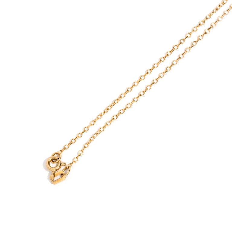 Vintage 14 Carat Gold Oval Australian Crystal Opal Pendant and 9 Carat ...