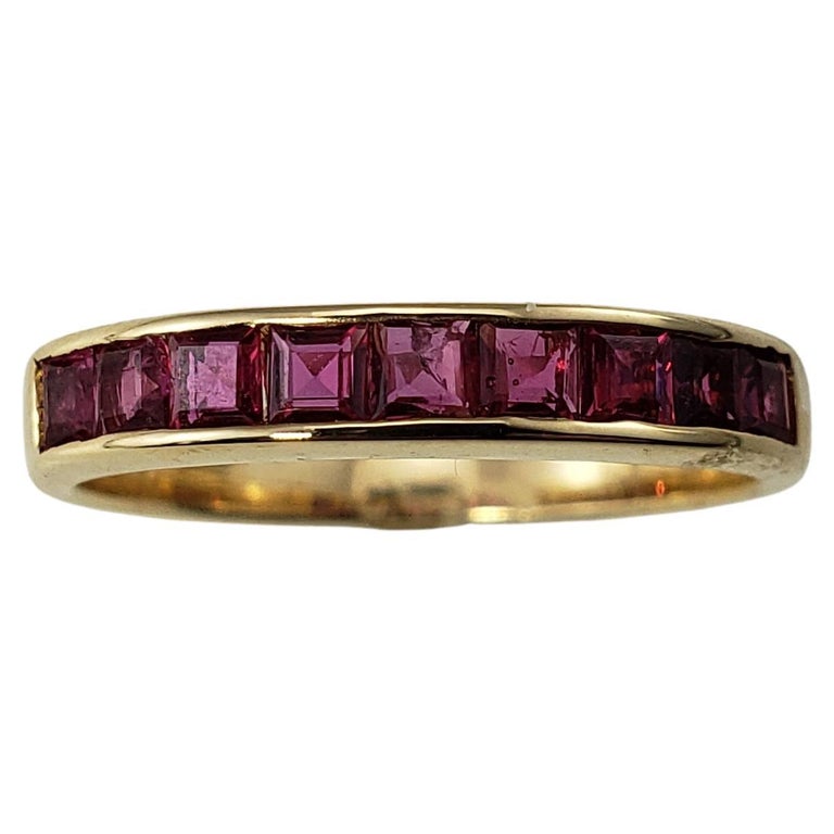 14 Karat Yellow Gold and Ruby Ring at 1stDibs