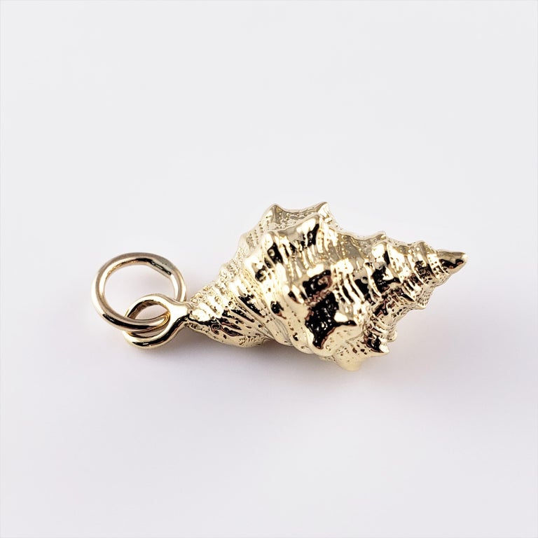 Vintage 14 Karat Yellow Gold Conch Shell Charm at 1stDibs