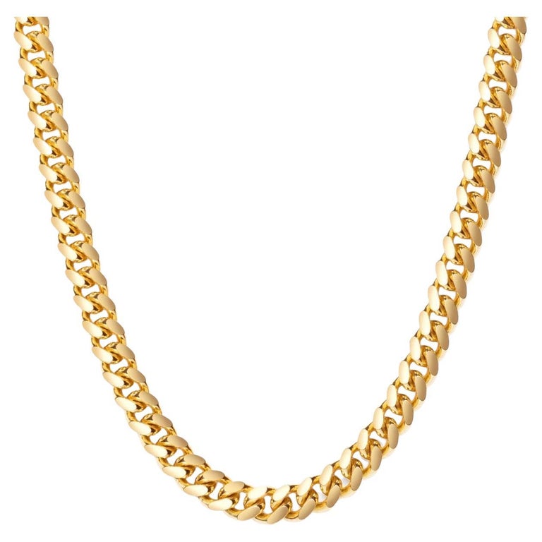 Vintage 14 Karat Yellow Gold 39.3 Gm Cuban Link Italian Chain Unisex ...