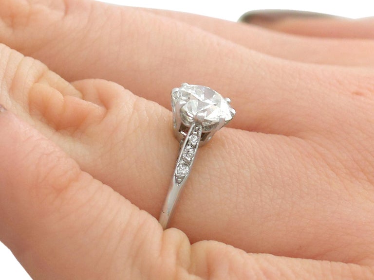 Vintage 1.5 Carat Diamond and Platinum Solitaire Engagement Ring For ...