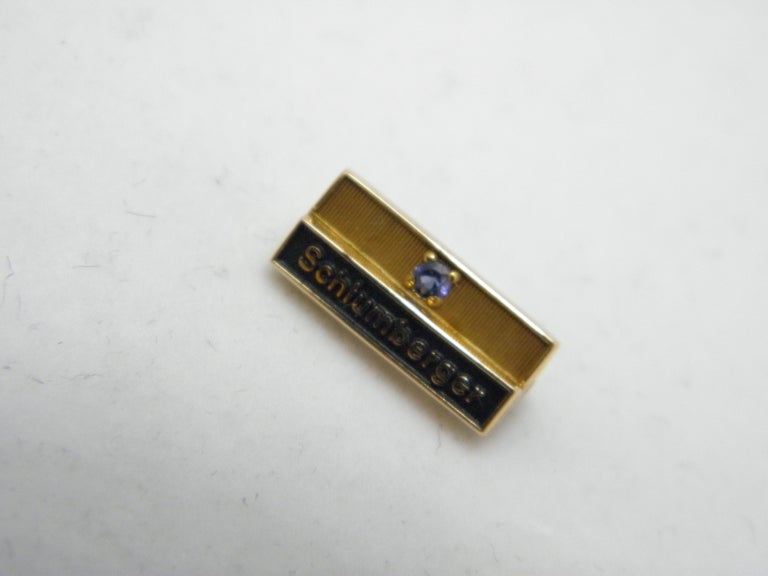 Vintage 14ct Gold Sapphire Schlumberger Brooch Pin c1960s 585 Purity ...