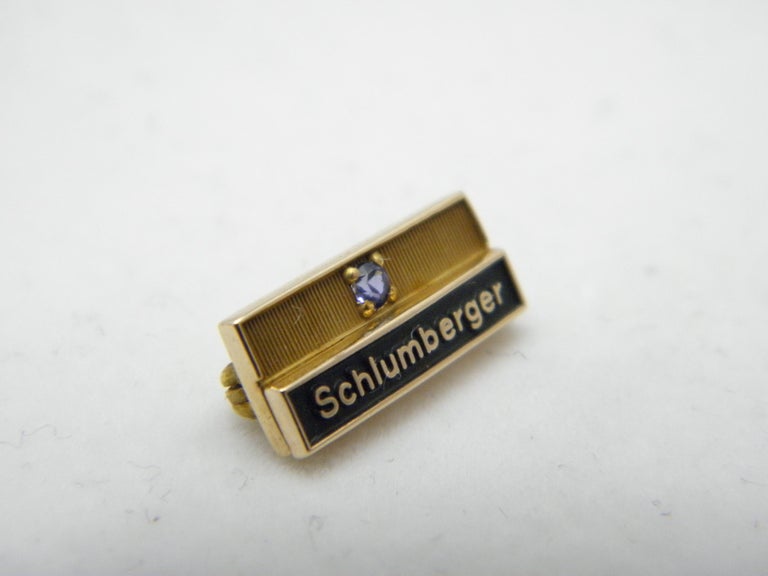 Vintage 14ct Gold Sapphire Schlumberger Brooch Pin c1960s 585 Purity ...
