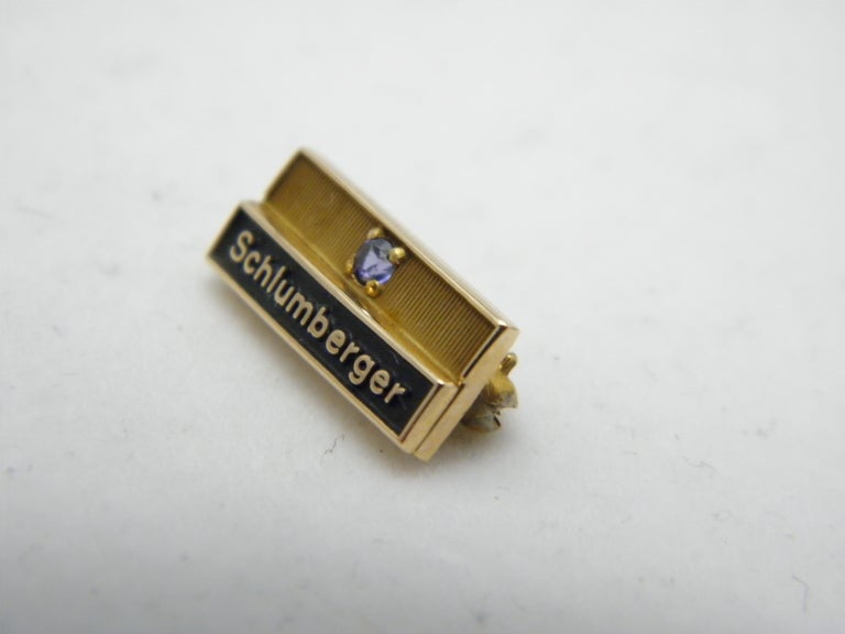 Vintage 14ct Gold Sapphire Schlumberger Brooch Pin c1960s 585 Purity ...