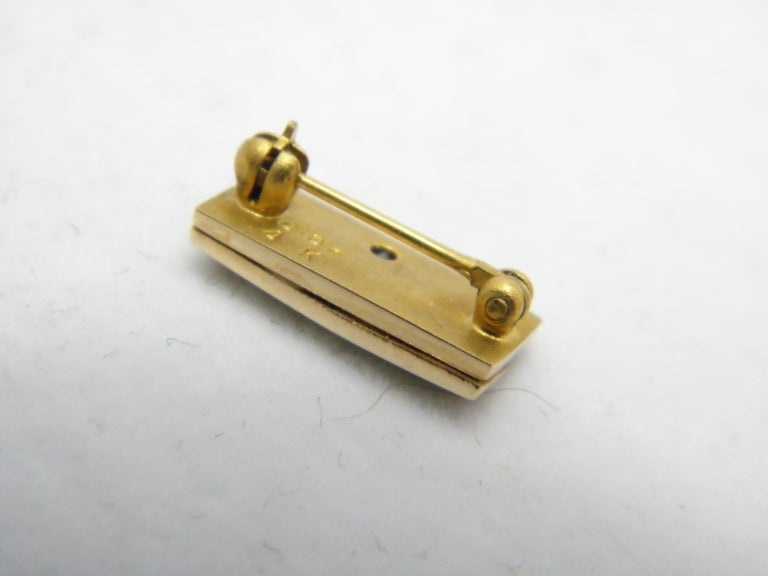 Vintage 14ct Gold Sapphire Schlumberger Brooch Pin c1960s 585 Purity ...