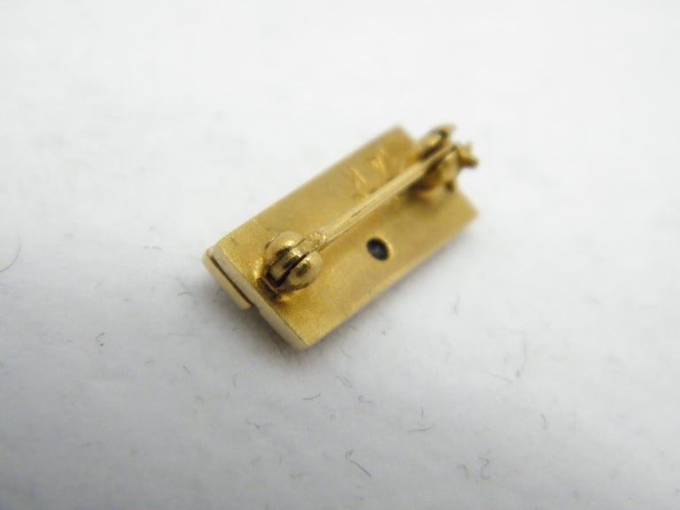 Vintage 14ct Gold Sapphire Schlumberger Brooch Pin c1960s 585 Purity ...