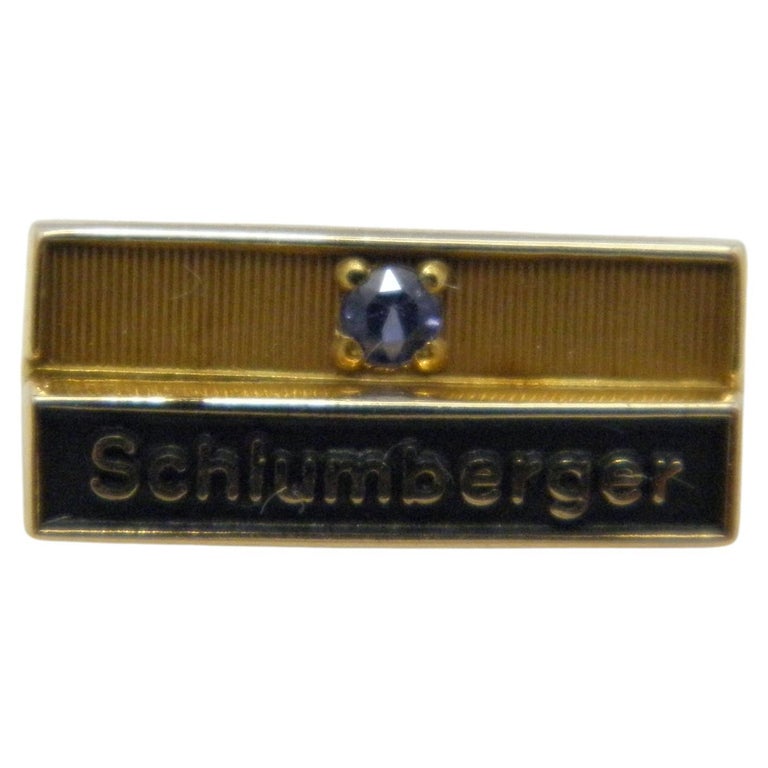Vintage 14ct Gold Sapphire Schlumberger Brooch Pin c1960s 585 Purity ...