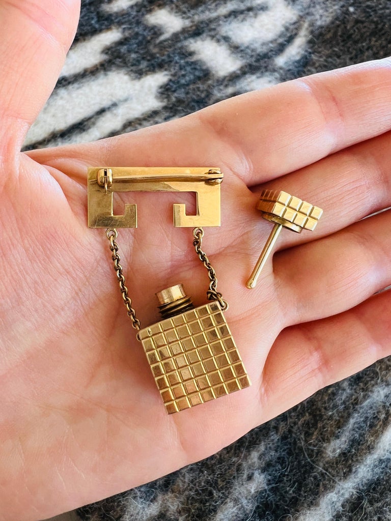 Vintage 14k Gold Caron La Fetedes Roses French Perfume Parfum Bottle ...