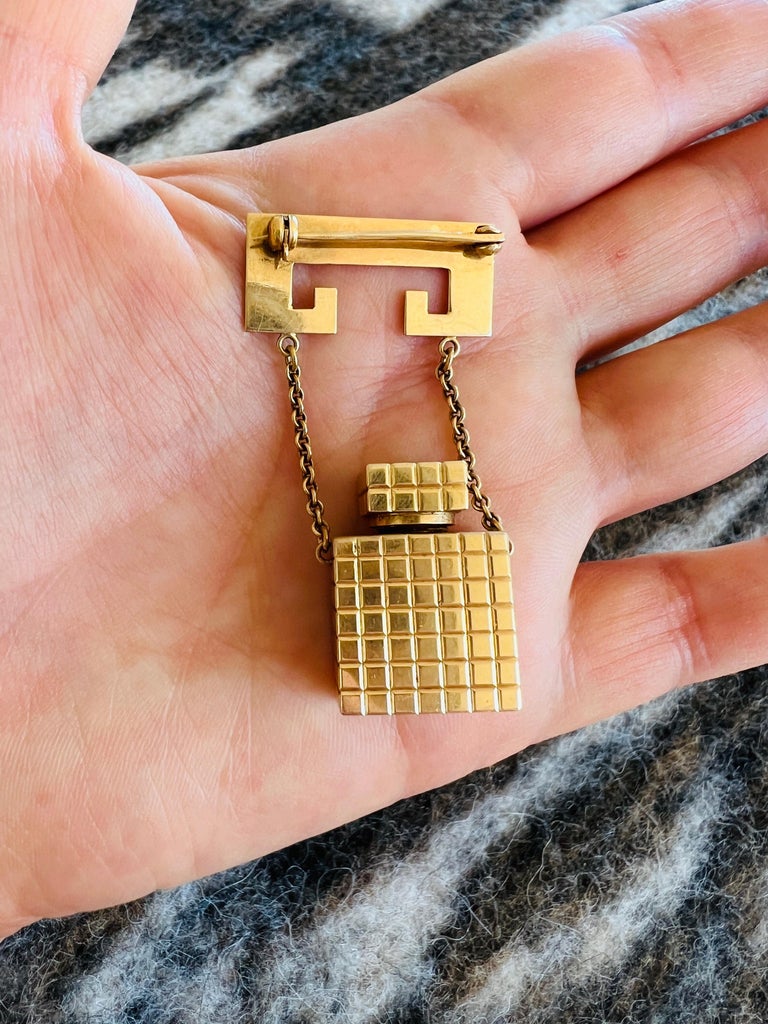 Vintage 14k Gold Caron La Fetedes Roses French Perfume Parfum Bottle ...