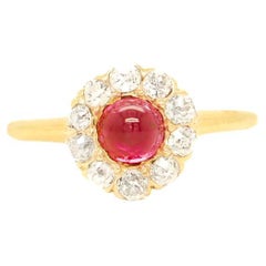 Vintage Circa 1970s 14k Gold Natural Diamond And Ruby Decorated ...
