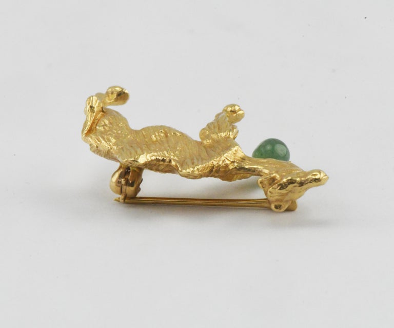 Vintage 14 Karat Gold Double Hump Camel Pin Brooch with Jade Accent at ...