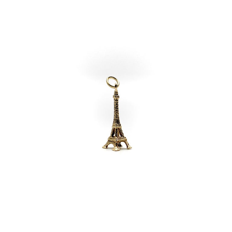 Vintage 14K Gold Eiffel Tower Charm at 1stDibs