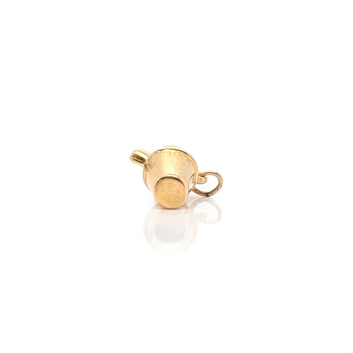 Vintage 14K Gold Figural Cocktail Shaker Charm for a Bracelet For Sale ...