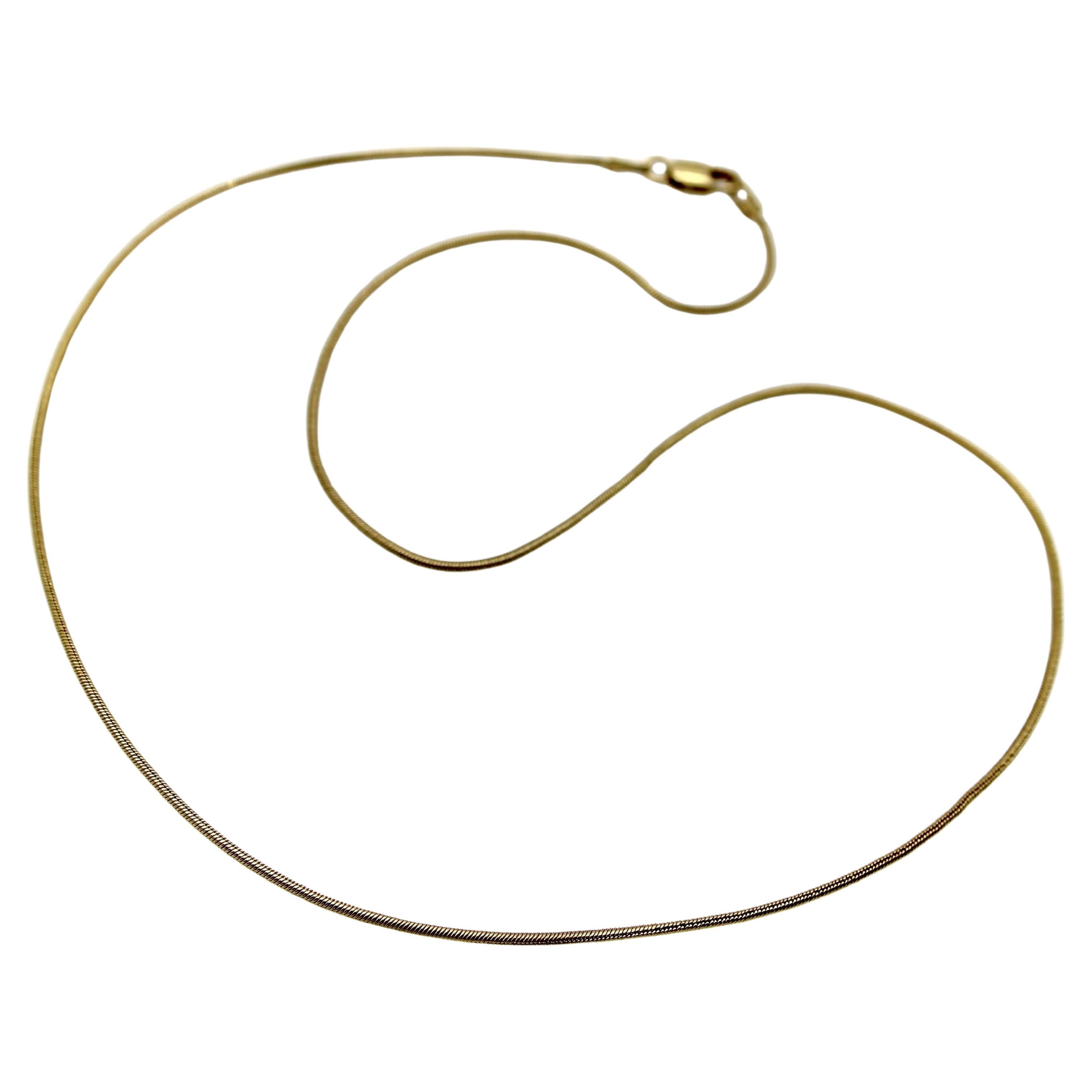 Vintage 14K Gold Italian Snake Chain For Sale at 1stDibs