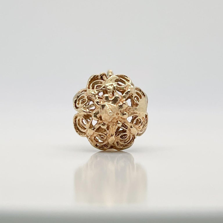 Vintage 14k Gold Pitcher or Wine Ewer with a Pearl Lid Charm for a ...