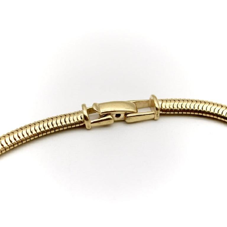 Vintage 14K Gold Thick Snake Chain Necklace, circa 1970’s For Sale at ...
