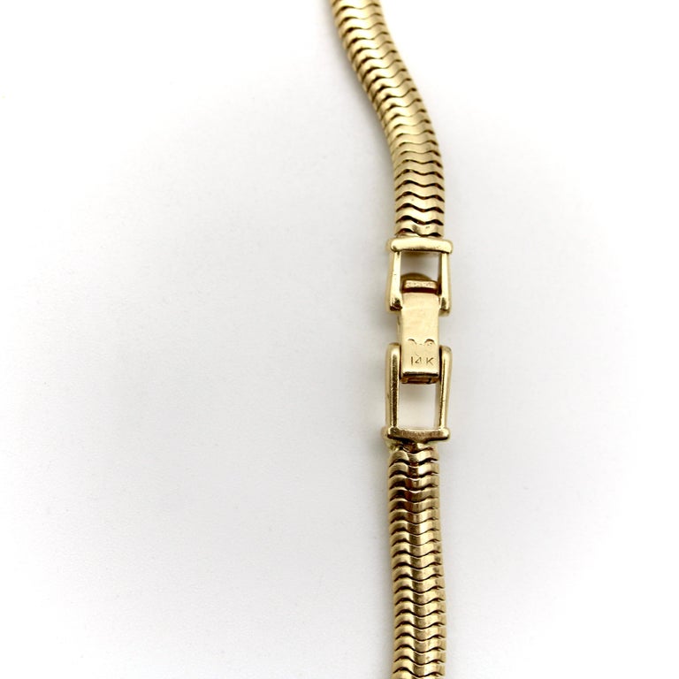 Vintage 14K Gold Thick Snake Chain Necklace, circa 1970’s For Sale at ...