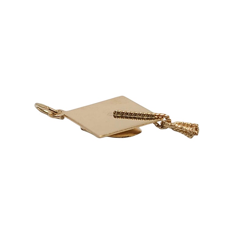 Vintage 14K Graduation Cap Charm at 1stDibs