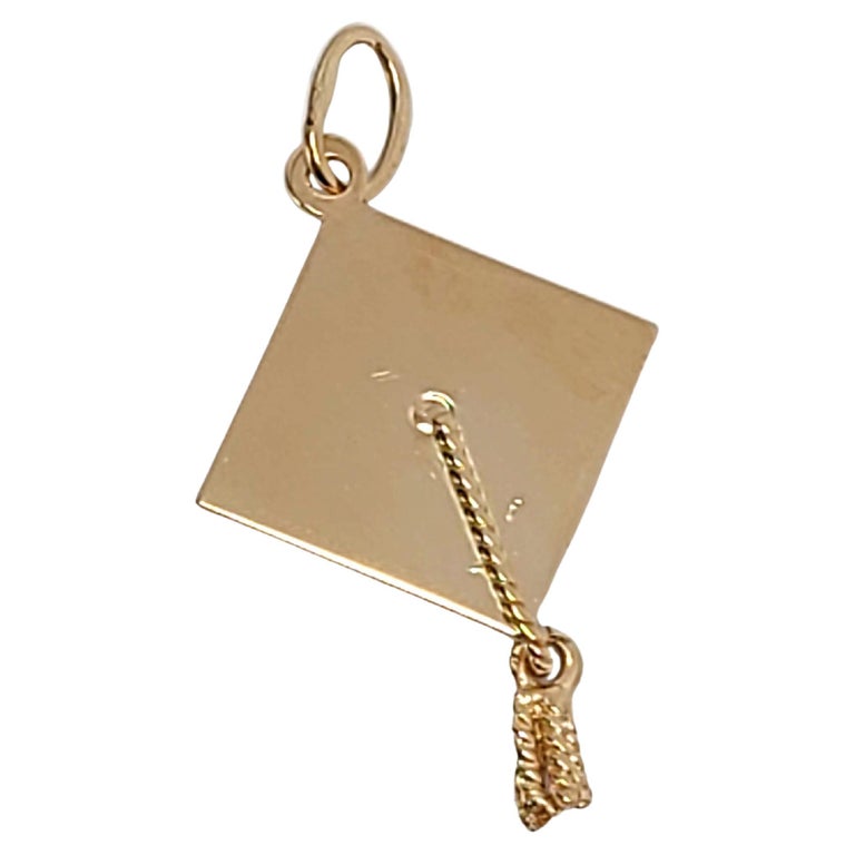 Vintage 14K Graduation Cap Charm at 1stDibs