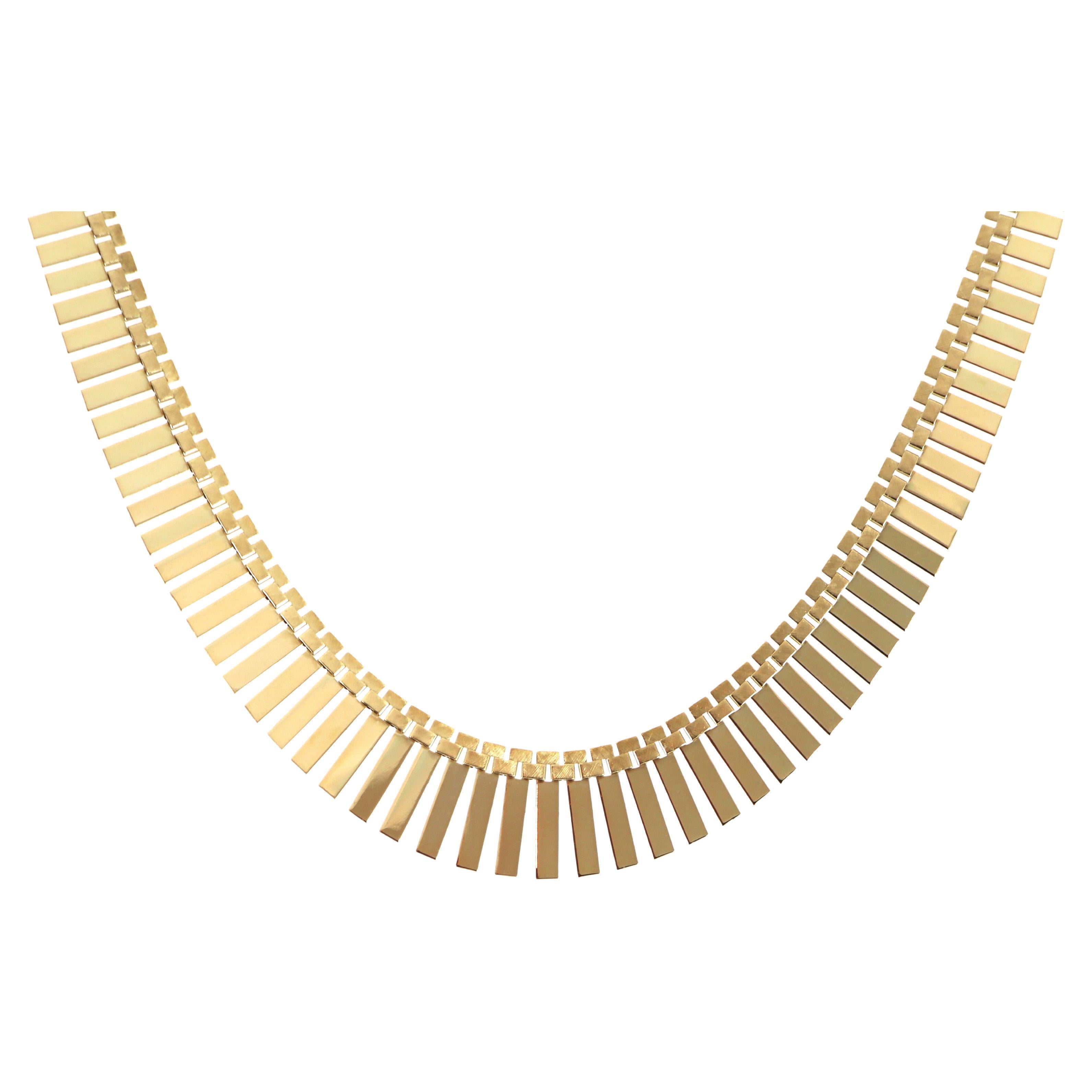 Magnificent Mid-20th Century 14k Yellow Gold Charm Necklace For Sale at ...