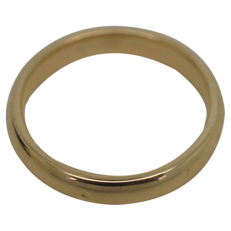 Vintage 14k Solid Yellow Gold Wedding Band Engagement Ring 7g For Sale ...