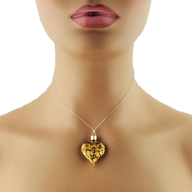 14K Yellow Floating Gold Pendant at 1stDibs