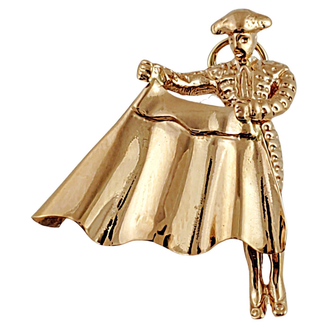 14k Gold Vintage Taurus Bull Pendant / Charm For Sale at 1stDibs