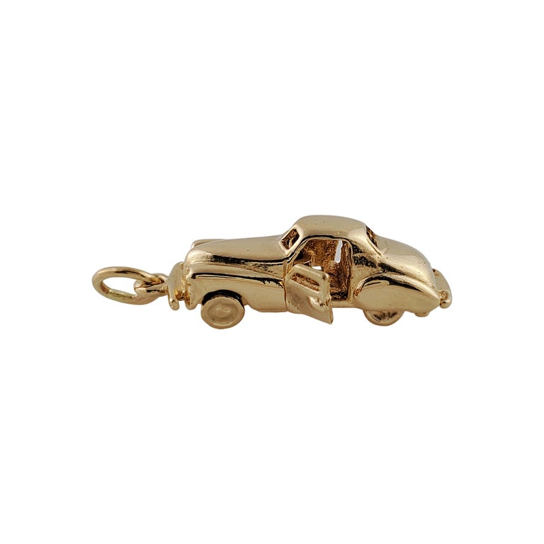 14K Yellow Gold Car Charm For Sale at 1stDibs