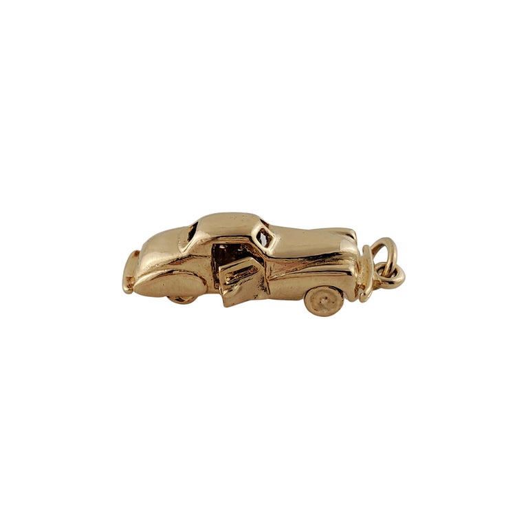 14K Yellow Gold Car Charm For Sale at 1stDibs