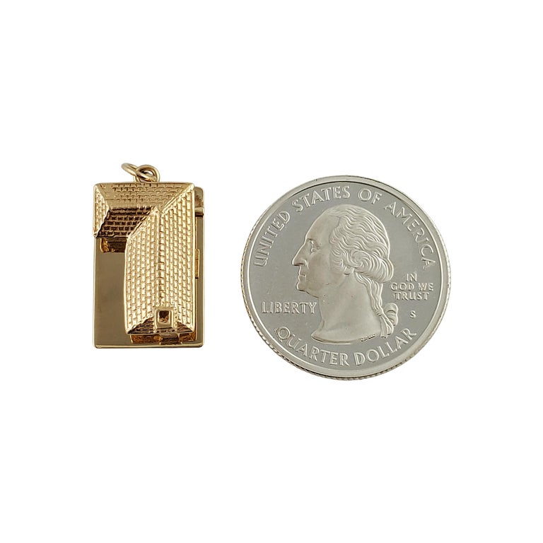 14K Yellow Gold "God Bless our Home" House Charm at 1stDibs