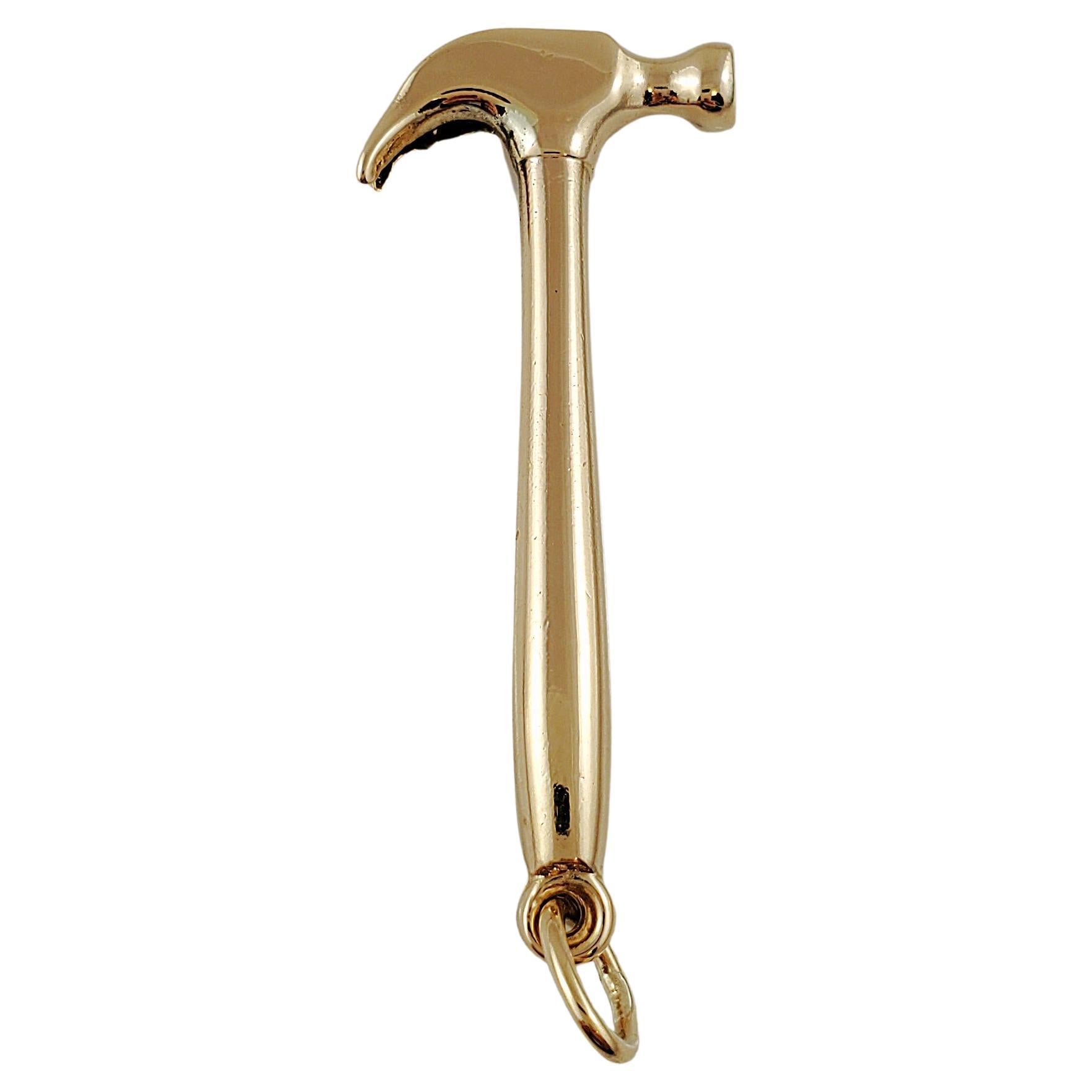 Handcrafted 14 Karat Yellow Gold Hammered Cascading Circles Pendant For ...