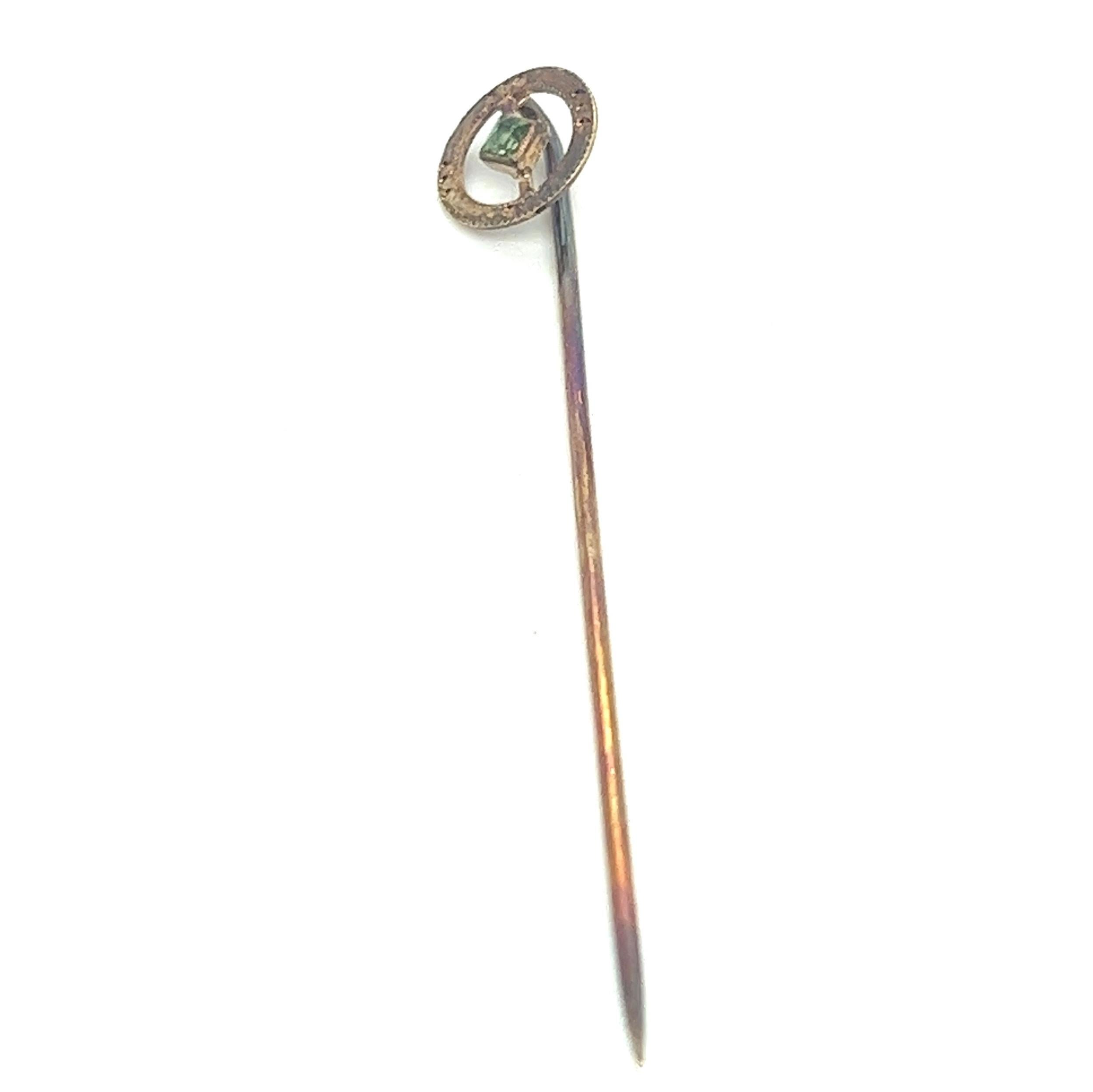 Vintage 14kt Gold Stick Pin For Sale at 1stDibs