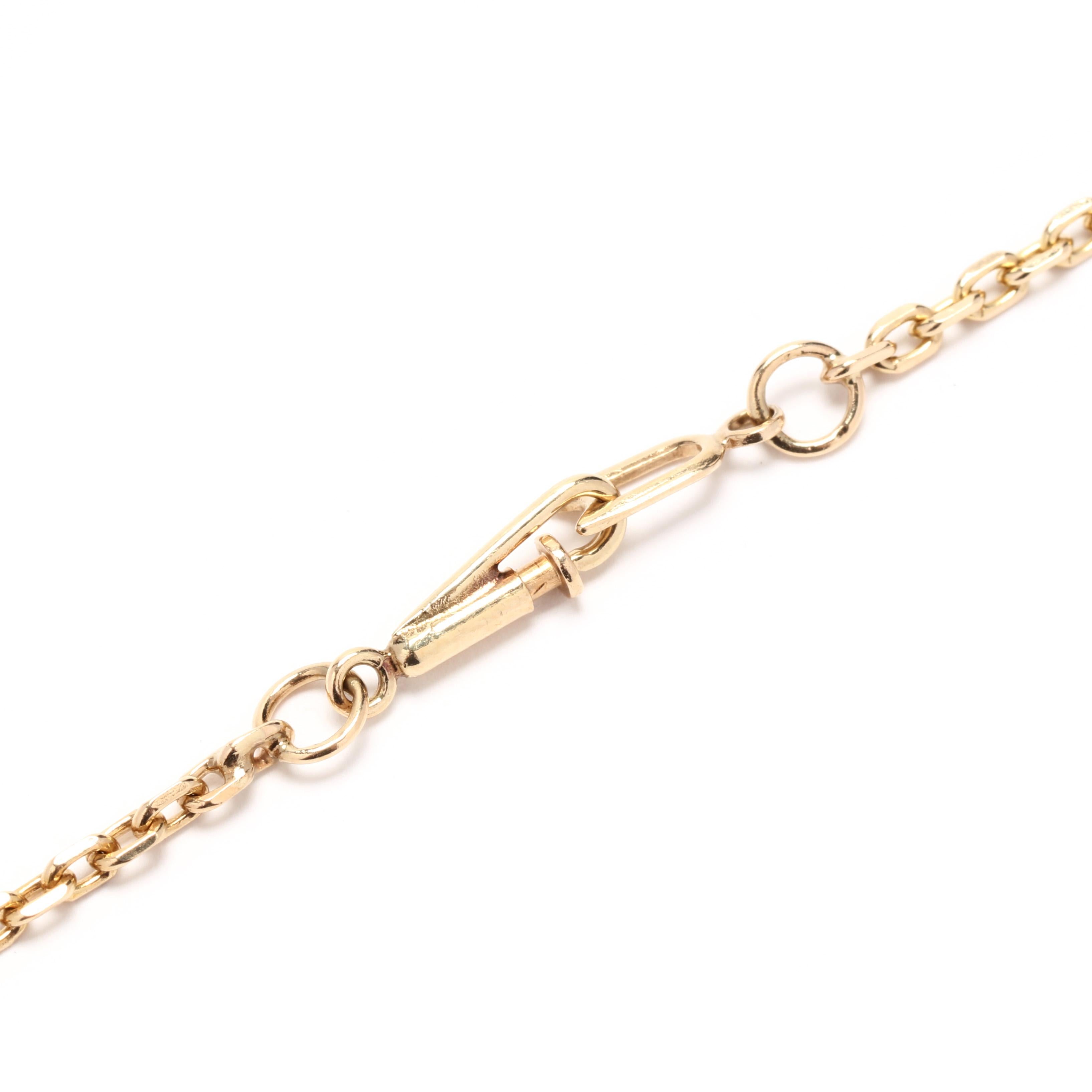 Vintage 14KT Yellow Gold Diamond Cut Cable Chain For Sale at 1stDibs ...