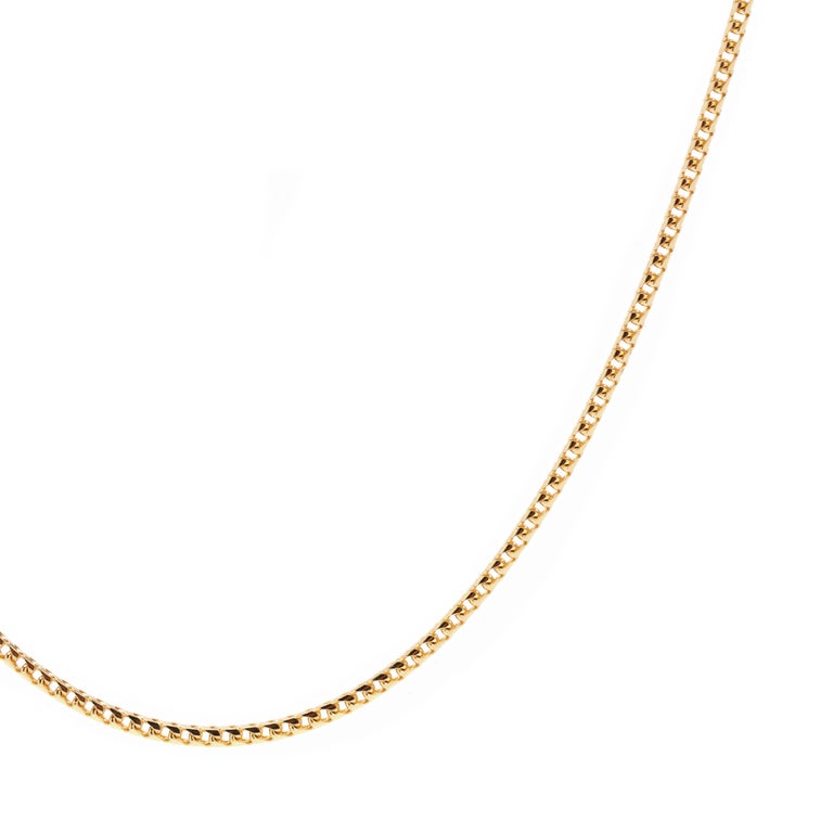 Vintage 14KT Yellow Gold Italian Foxtail Chain For Sale at 1stDibs