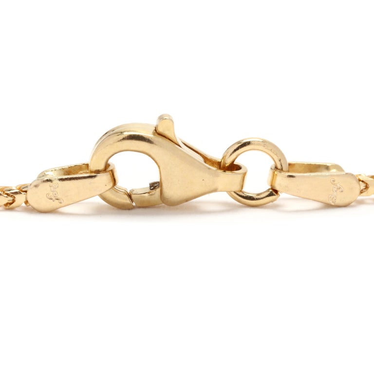 Vintage 14KT Yellow Gold Italian Foxtail Chain For Sale at 1stDibs