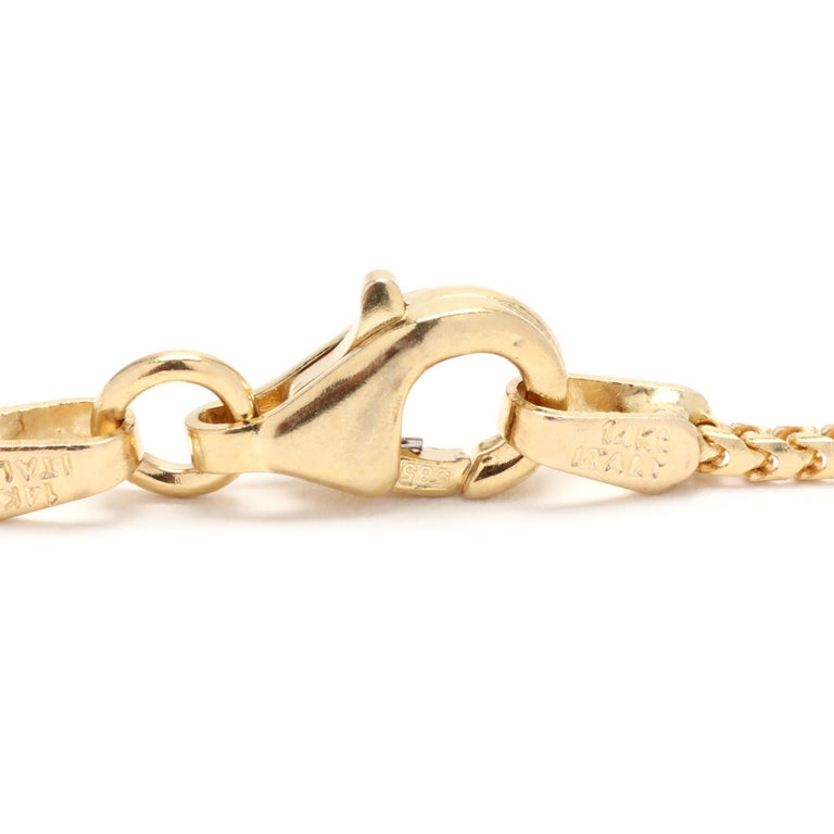 Vintage 14KT Yellow Gold Italian Foxtail Chain For Sale at 1stDibs